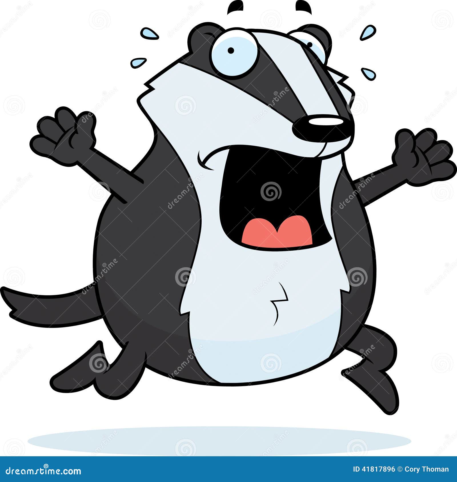 Cartoon Badger Panic stock vector. Illustration of scared - 41817896