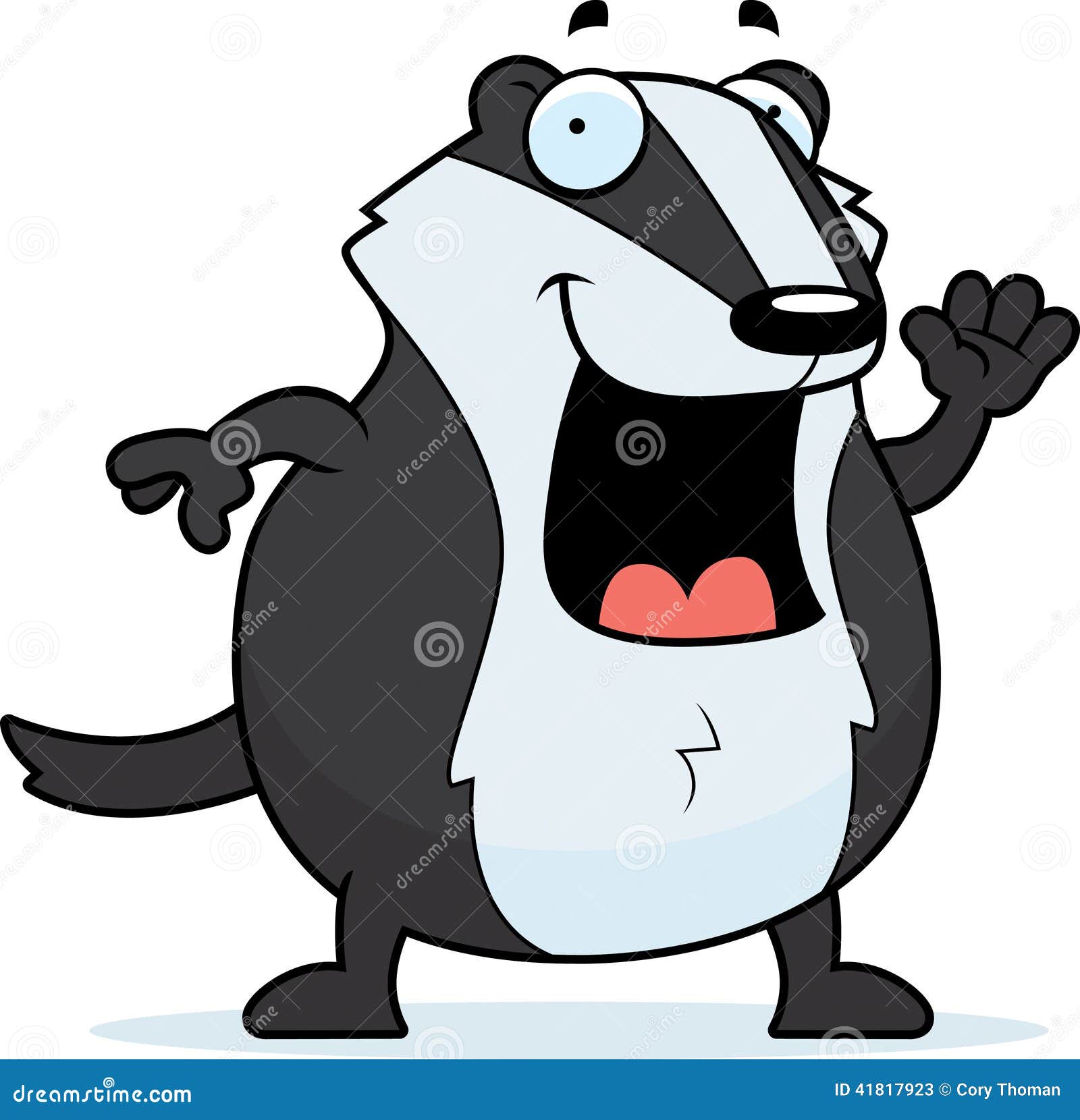 Cartoon Badger Waving stock vector. Illustration of vector - 41817923
