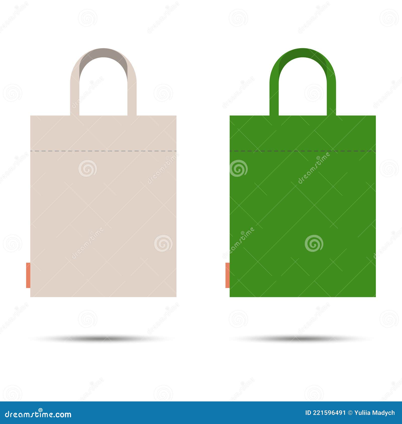 Cartoon Bag. Isolated on White Background. Caring for the Environment ...