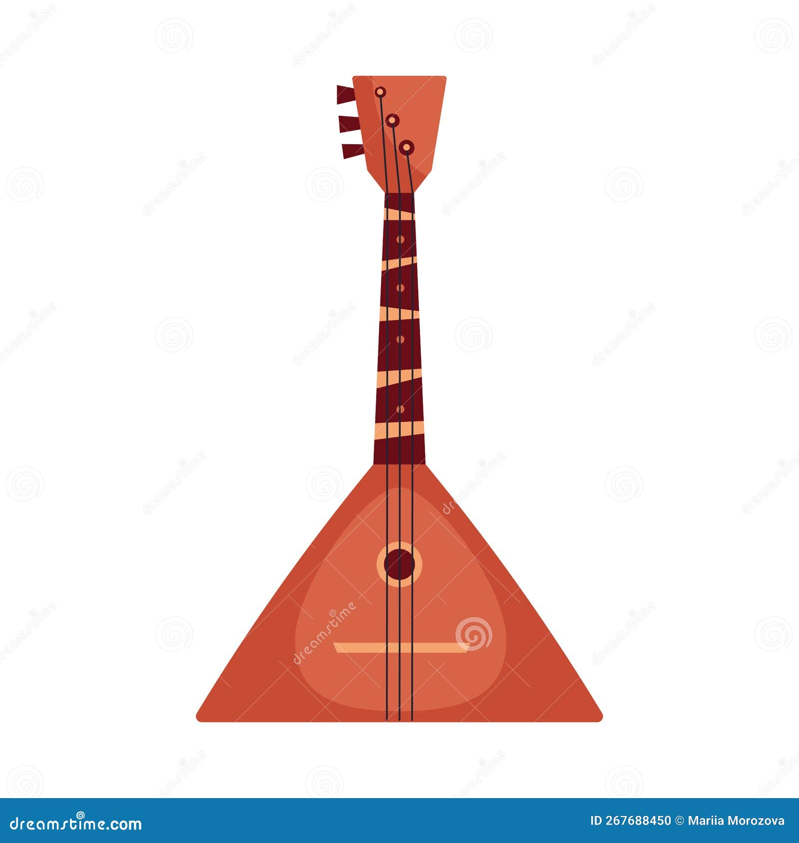 Cartoon Balalaika Isolated on White Background Stock Vector ...