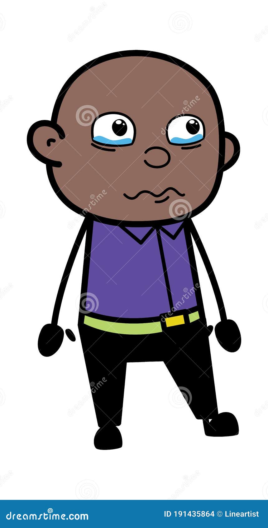 Bald Black Man Talking Cartoon | CartoonDealer.com #191435828