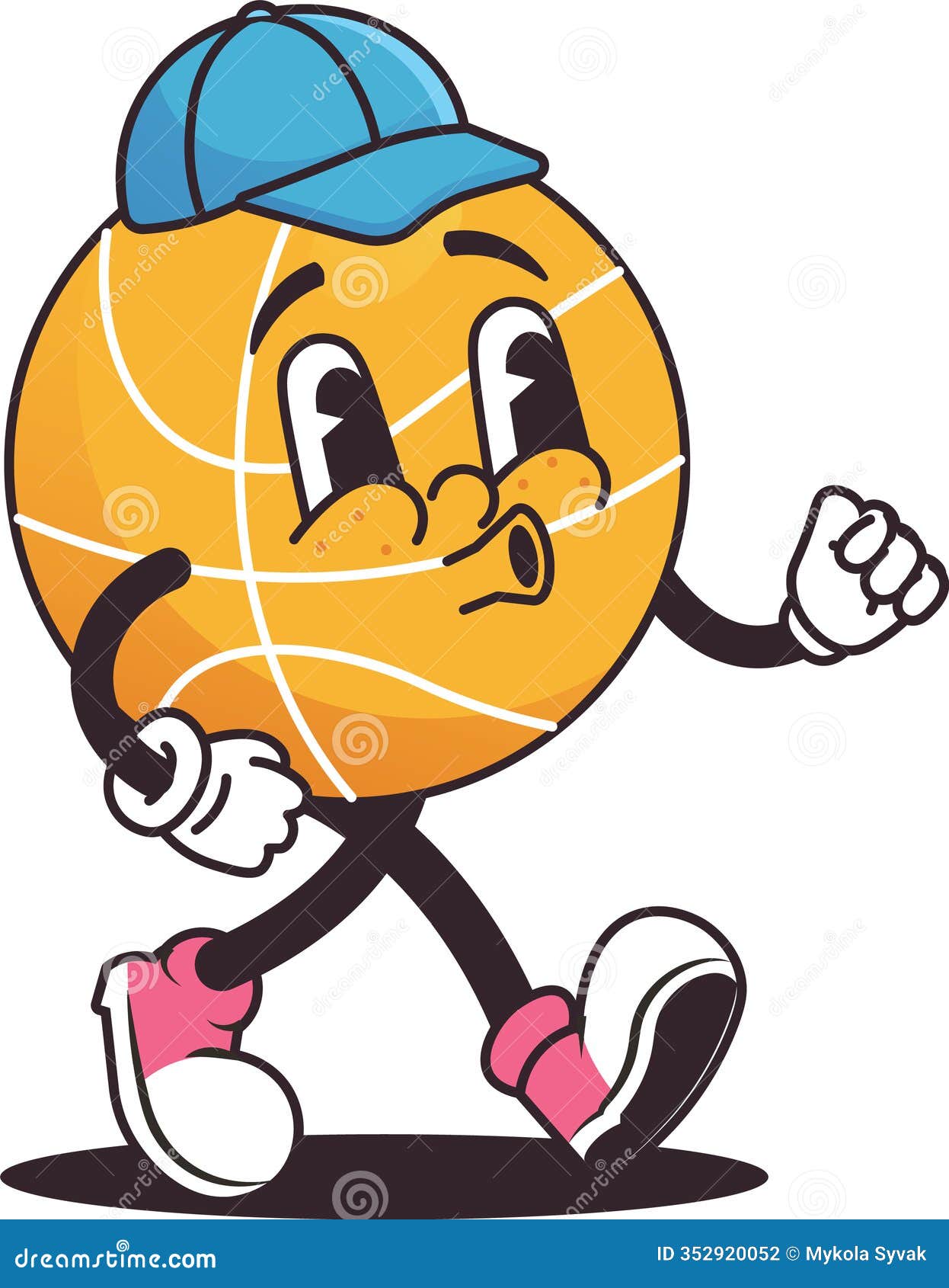 Cartoon Ball School Character Stock Illustration - Illustration of ...