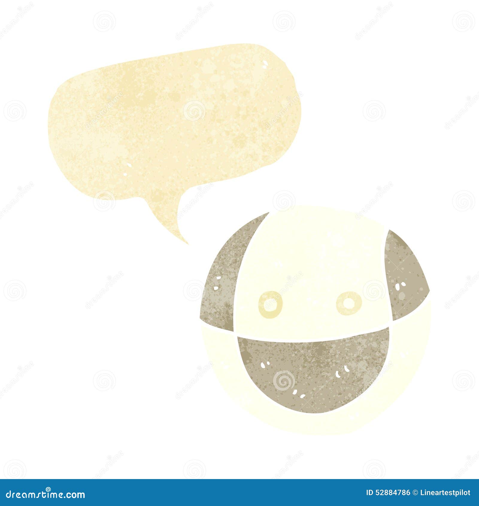Cartoon Ball with Speech Bubble Stock Illustration - Illustration of ...