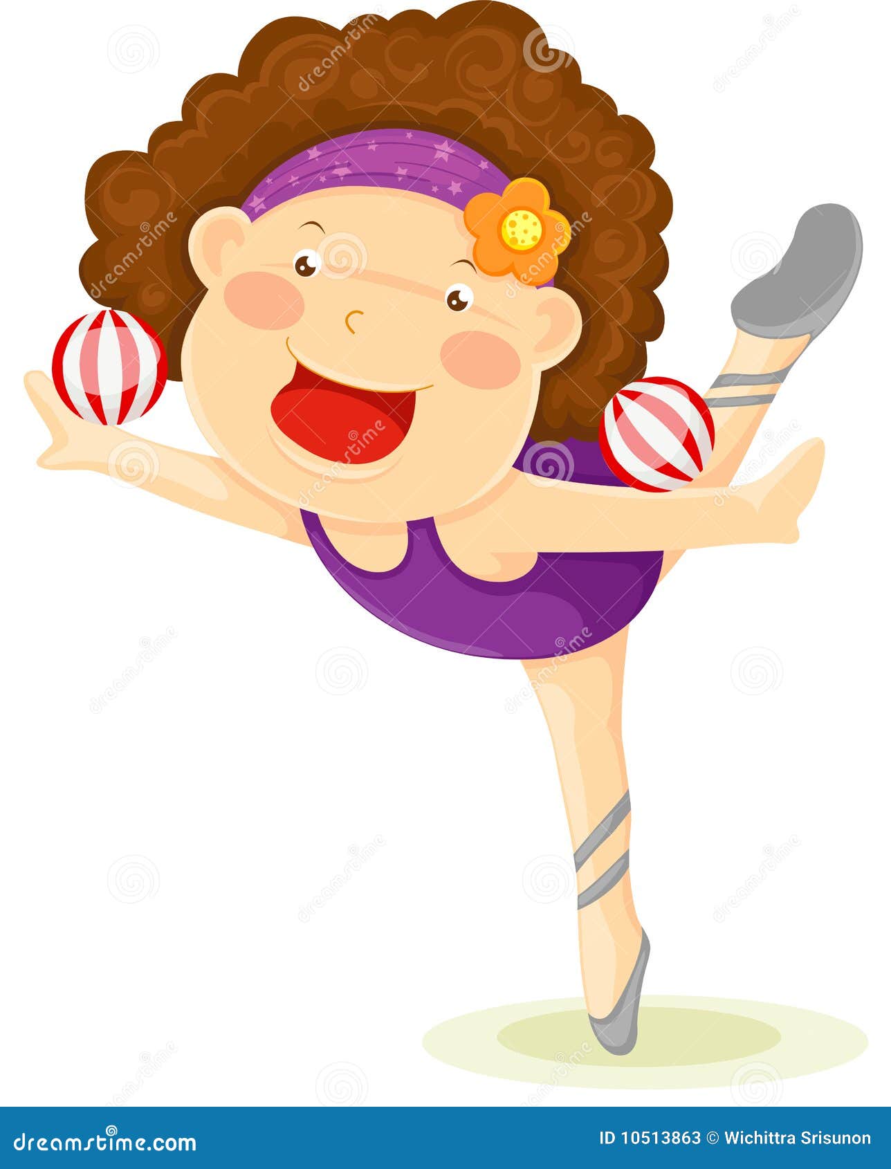 Cartoon ballerina stock illustration. Illustration of childhood - 10513863