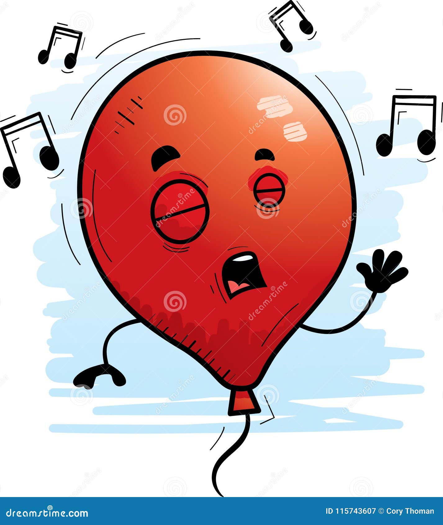 Cartoon Balloon Singing stock vector. Illustration of musical - 115743607