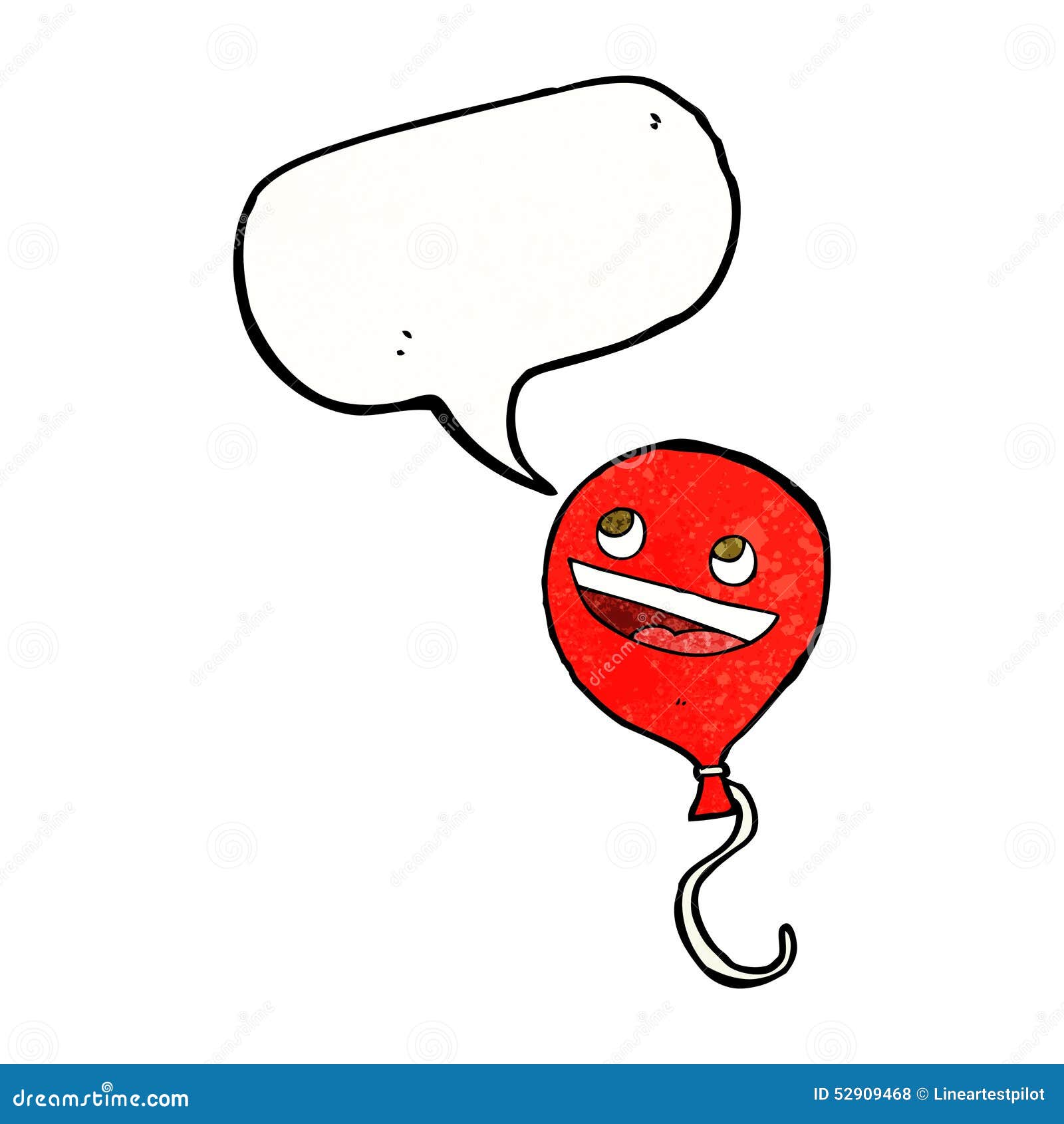 Cartoon Balloon with Speech Bubble Stock Illustration - Illustration of ...