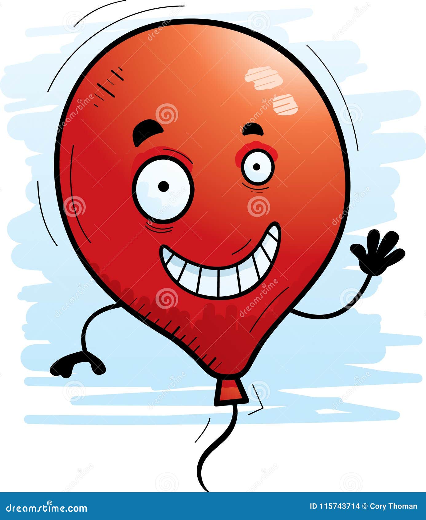 Cartoon Balloon Waving stock vector. Illustration of waving - 115743714