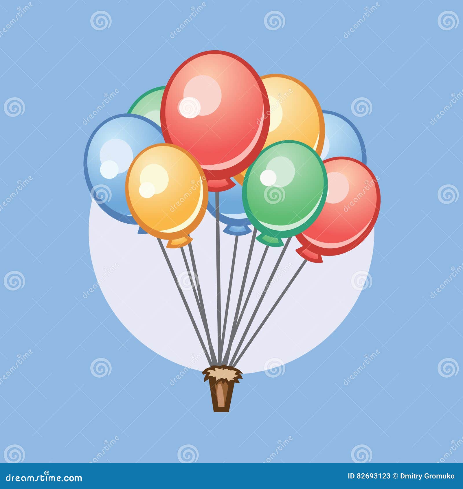 Cartoon Balloons, Vector Illustration, Holiday Stock Vector ...
