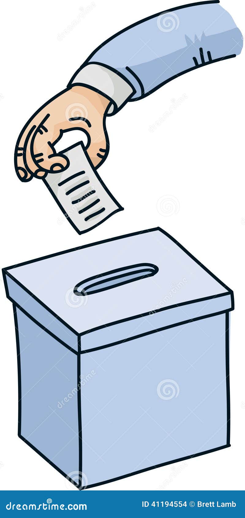 Cartoon Ballot Box stock illustration. Illustration of vote - 41194554
