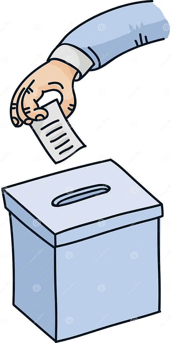 Cartoon Ballot Box stock illustration. Illustration of vote - 41194554