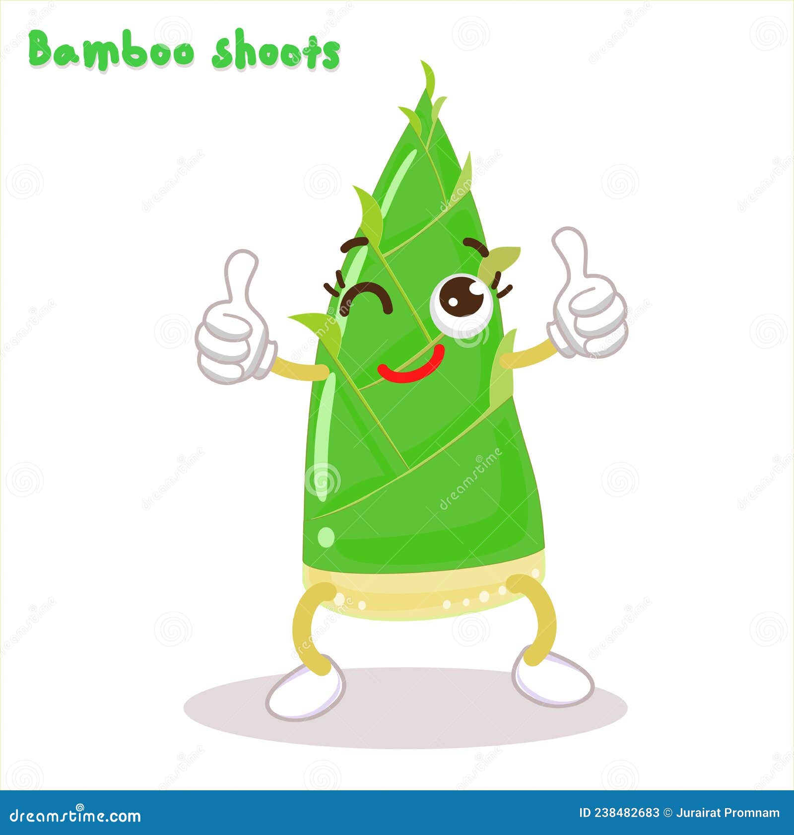 Cartoon Bamboo Vector on Background. Stock Vector - Illustration of ...