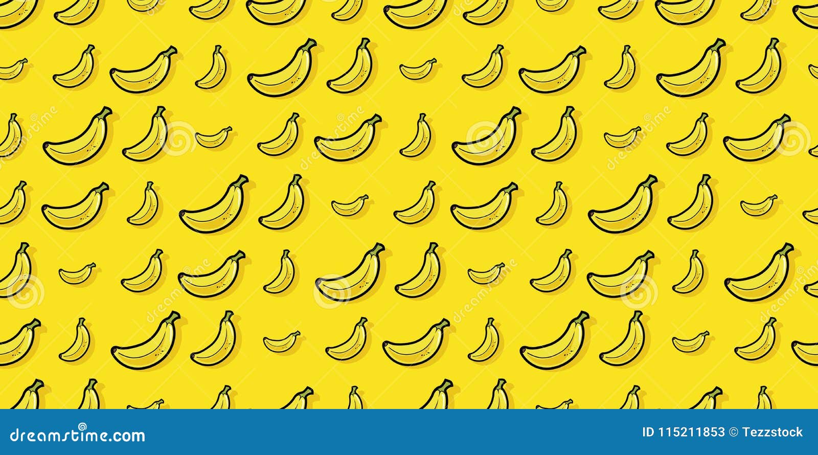 Cartoon Bananas Pattern Repeat Background Stock Vector - Illustration ...
