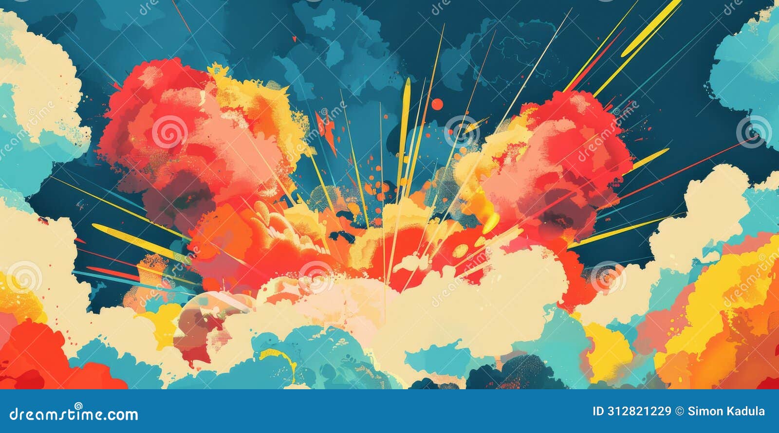 Cartoon Bang, Bang Colorful Explosion Stock Image - Image of explode ...