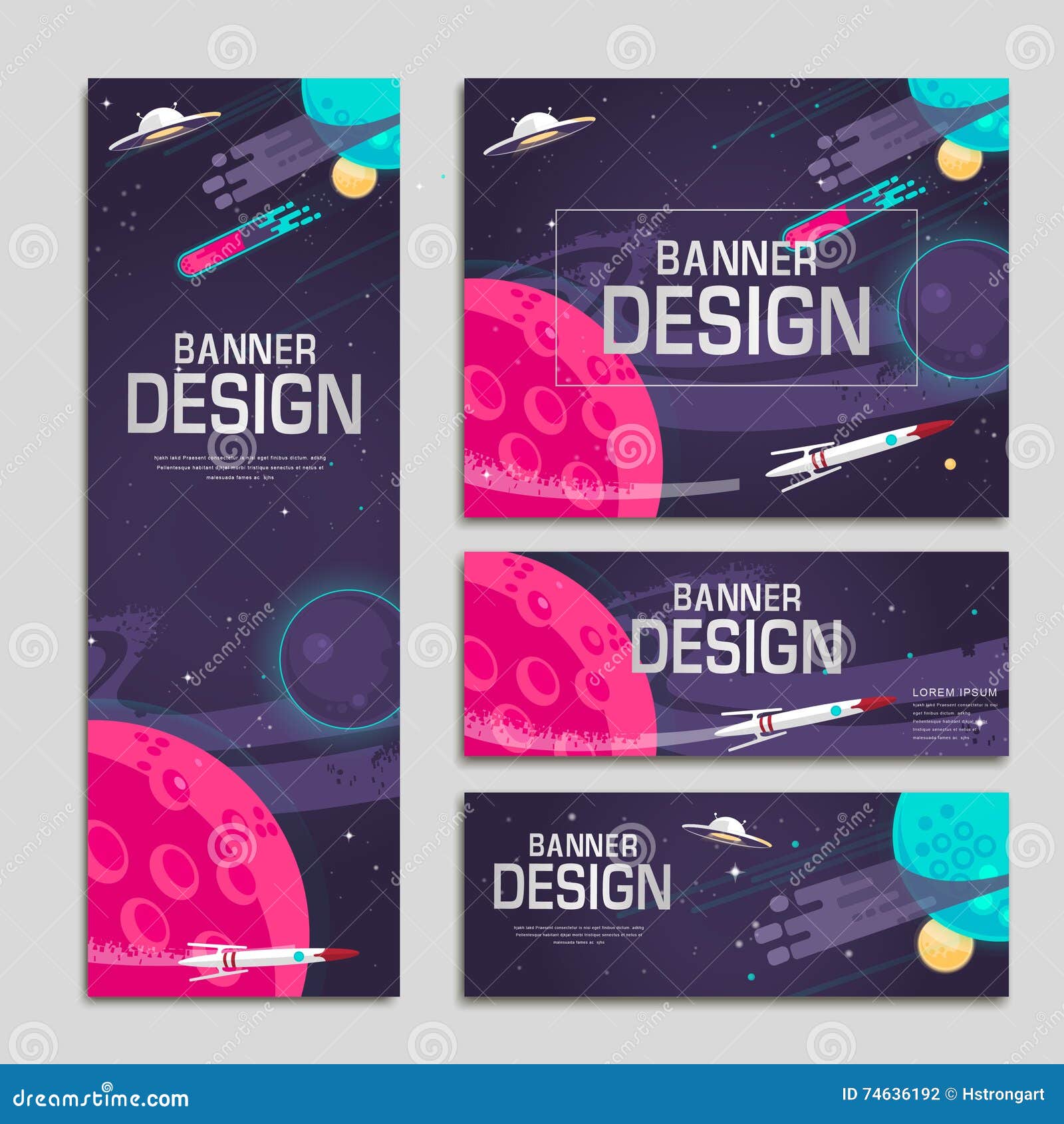 Cartoon banner template stock vector. Illustration of lovely - 74636192