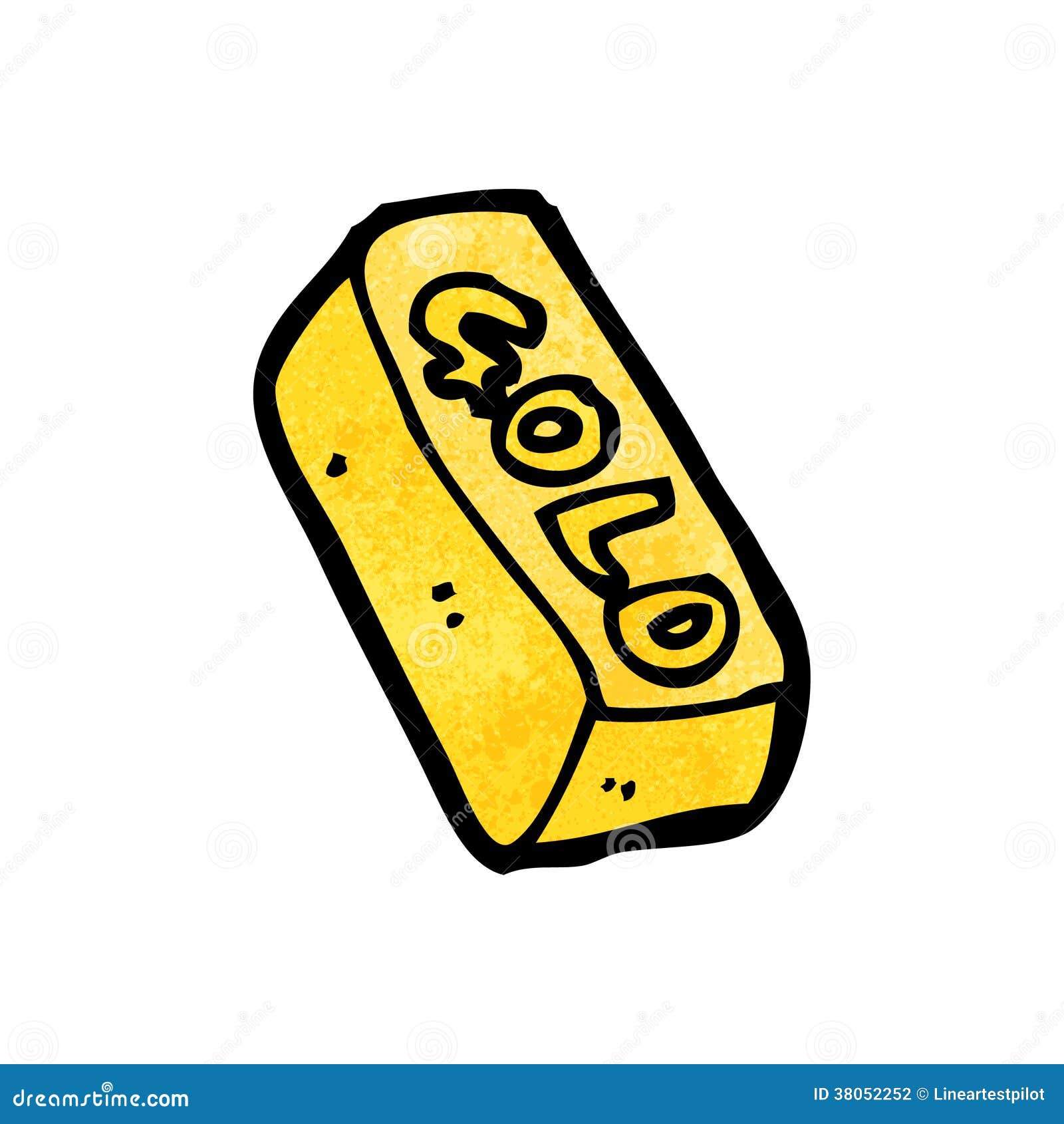 Cartoon bar of gold stock vector. Illustration of retro - 38052252