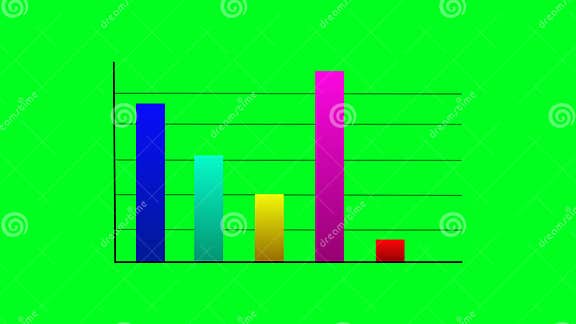 Cartoon Bar Graph Chart Animation Stock Illustration - Illustration of ...