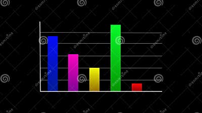 Cartoon Bar Graph Chart Animation Stock Illustration - Illustration of ...
