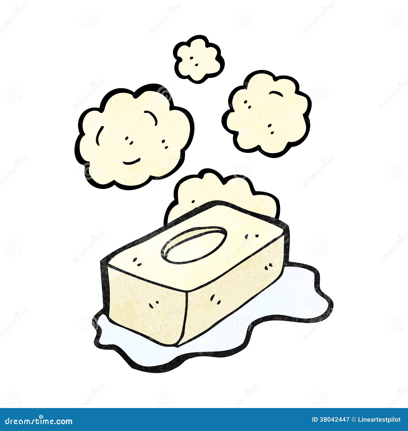 Cartoon bar of soap stock vector. Illustration of hand - 38042447