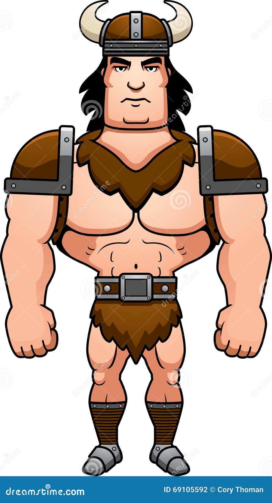 Cartoon Barbarian Standing stock vector. Illustration of cartoon - 69105592