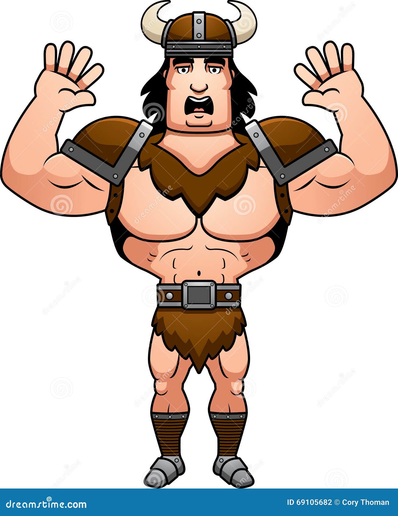 Cartoon Barbarian Surrender Stock Vector - Illustration of helmet ...