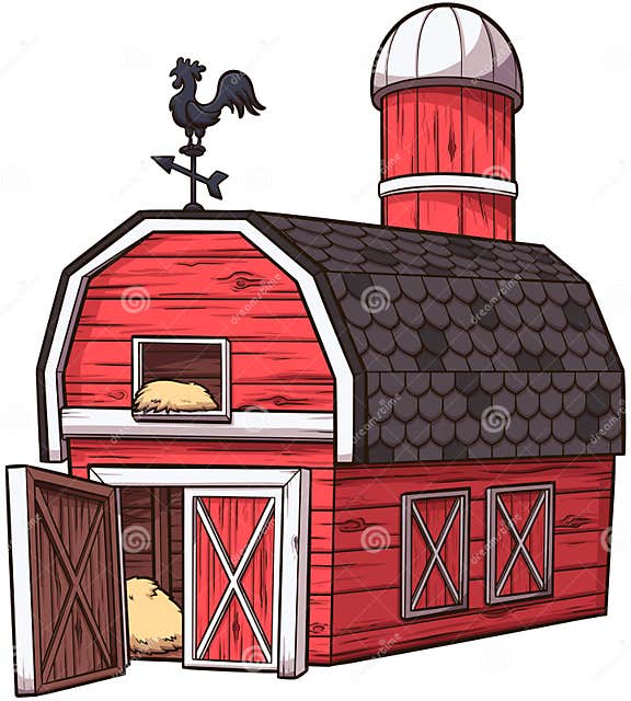 Cartoon Barn. Vector Illustration with Simple Gradients. Stock Vector ...