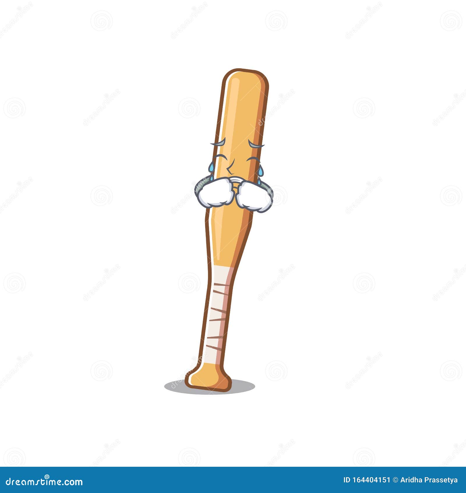 Cartoon Baseball Bat with the Crying Character Stock Vector ...