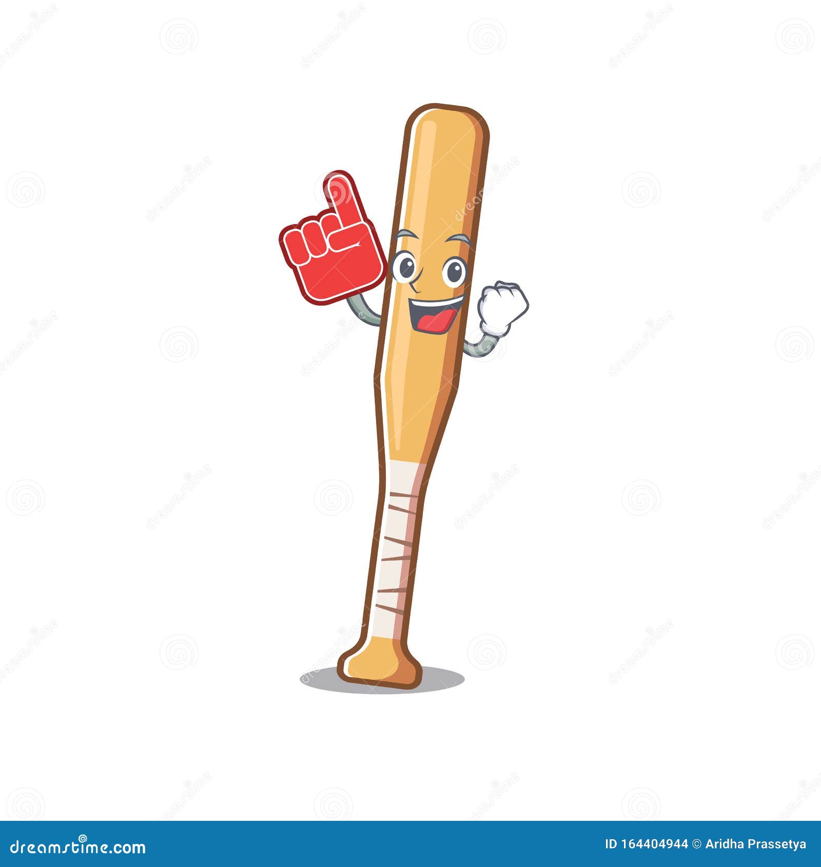 Cartoon Baseball Bat With A Face