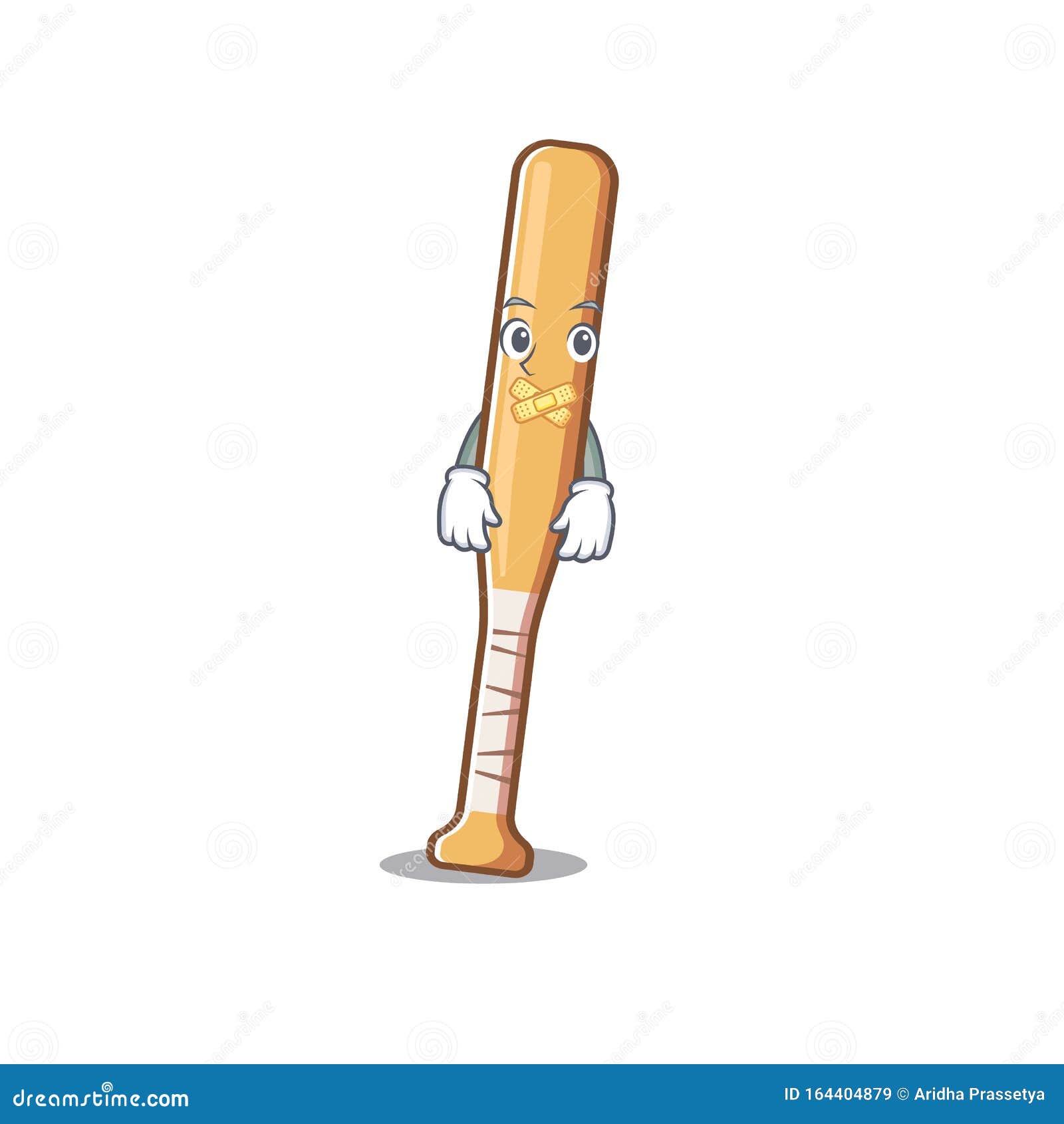 Cartoon Baseball Bat with the Silent Character Stock Vector ...