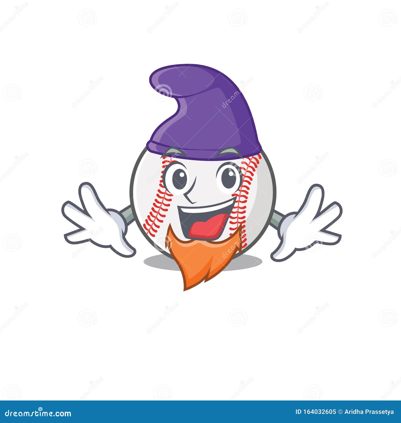 Cartoon Baseball with in a Character Elf Stock Vector - Illustration of ...