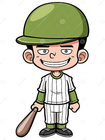 Cartoon Baseball Player stock vector. Illustration of face - 31653822
