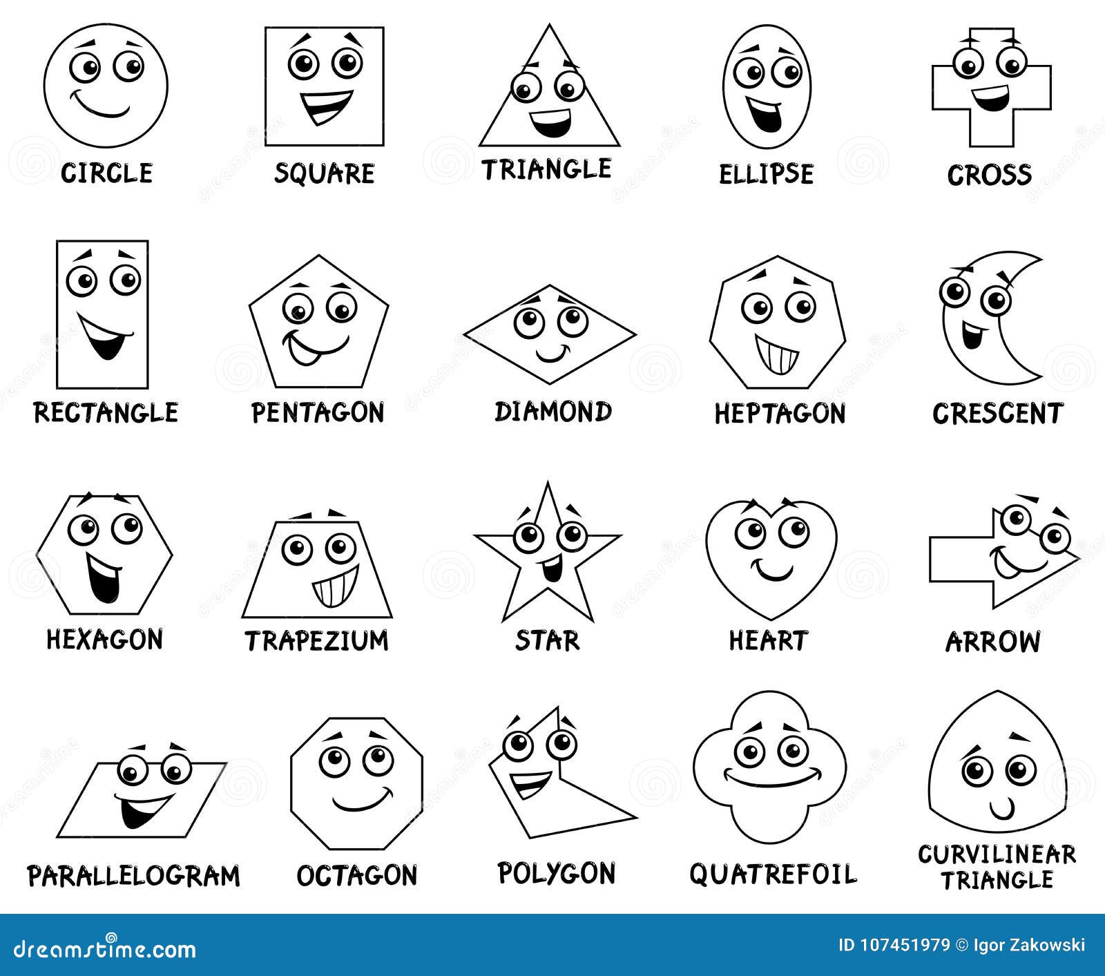 Basic 3d Geometric Shapes: Cube, Cuboid, Hexagon, Pentagon Prism White ...