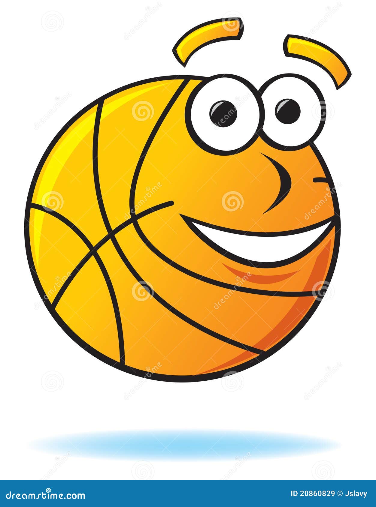 Cartoon Basketball stock vector. Illustration of character - 20860829