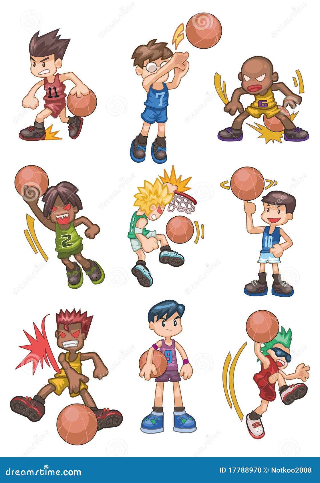 Cartoon basketball icon stock vector. Illustration of collection - 17788970