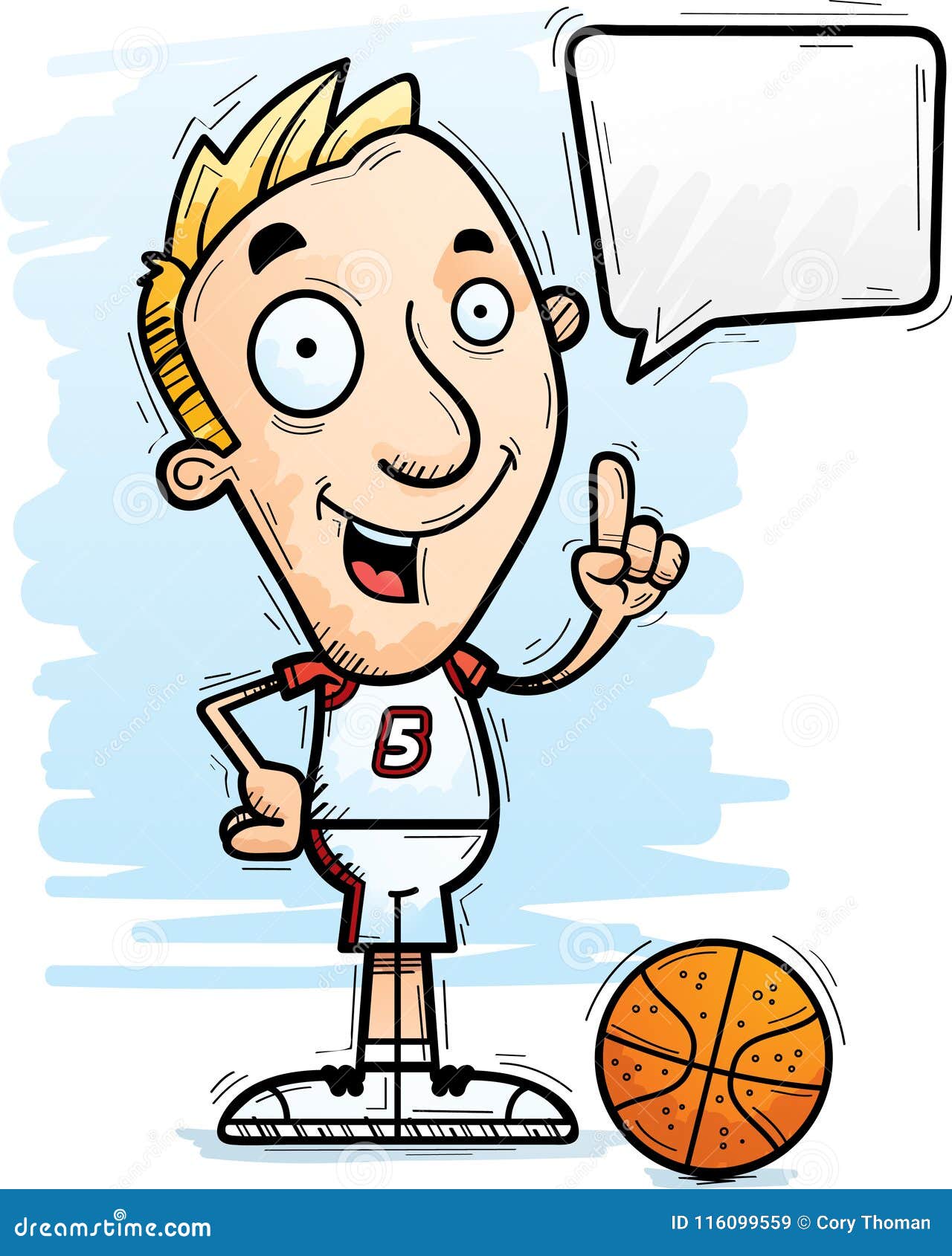 Cartoon Basketball Player Talking Stock Vector - Illustration of ...