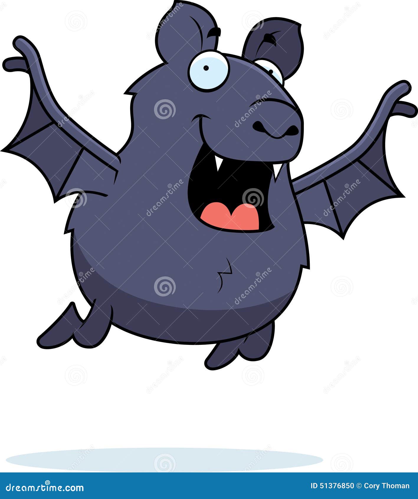 Cartoon Bat Flying stock vector. Illustration of cartoon - 51376850