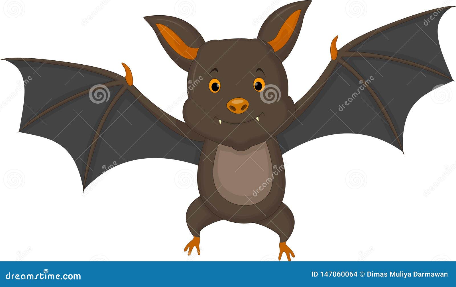 Cartoon bat stock photo. Image of patagium, flying, life - 147060064