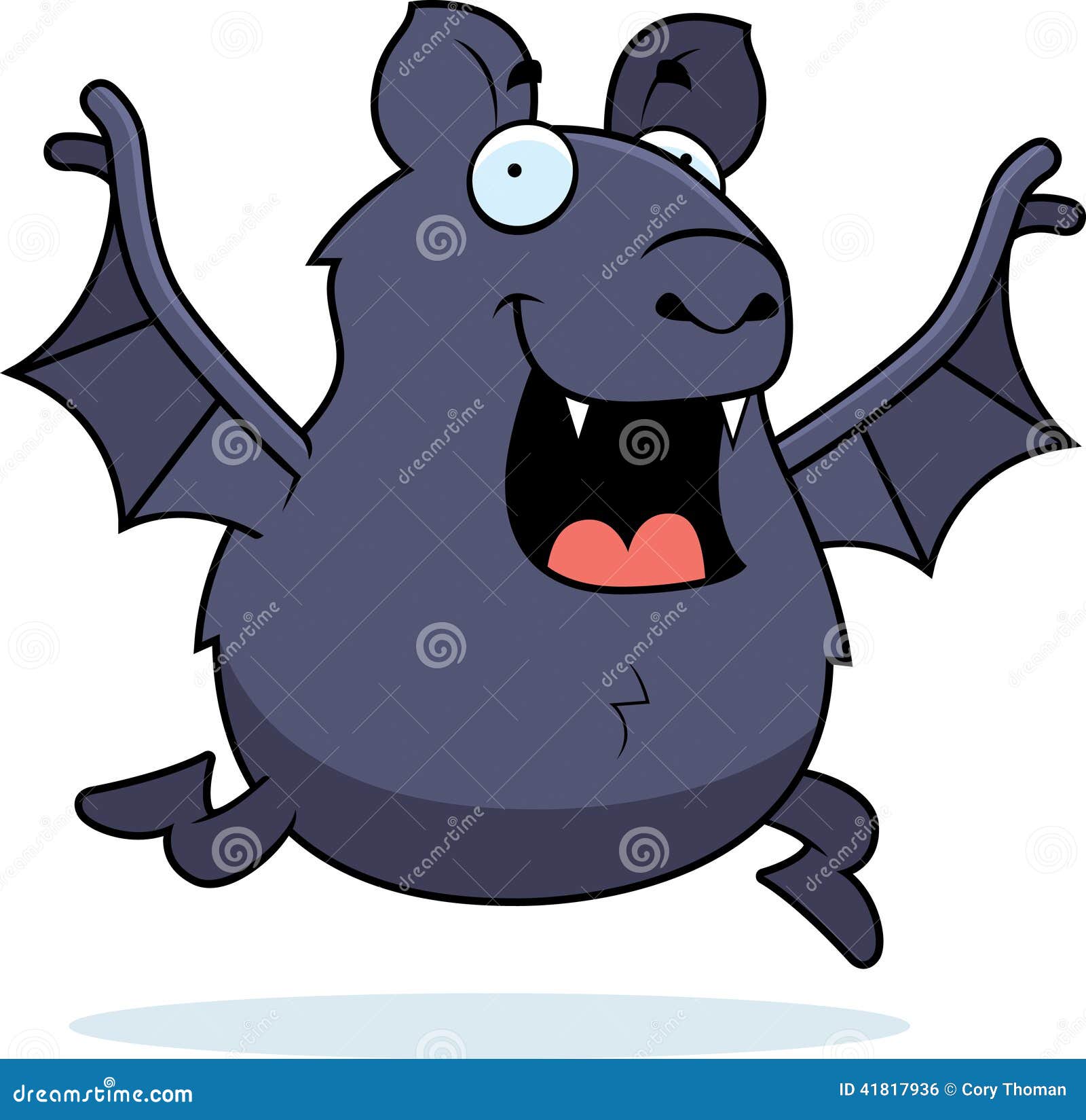 Cartoon Bat Running stock vector. Illustration of wings - 41817936