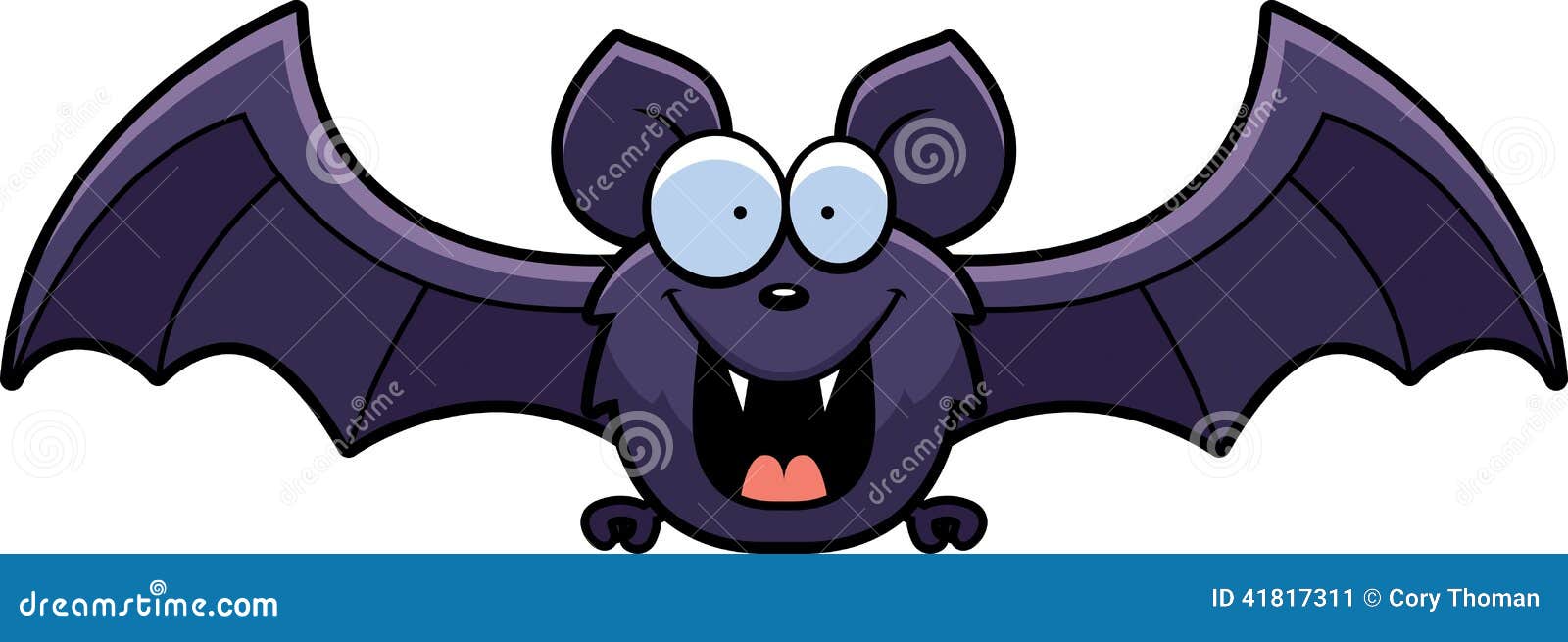 Cartoon Bat Smiling stock vector. Illustration of happy - 41817311