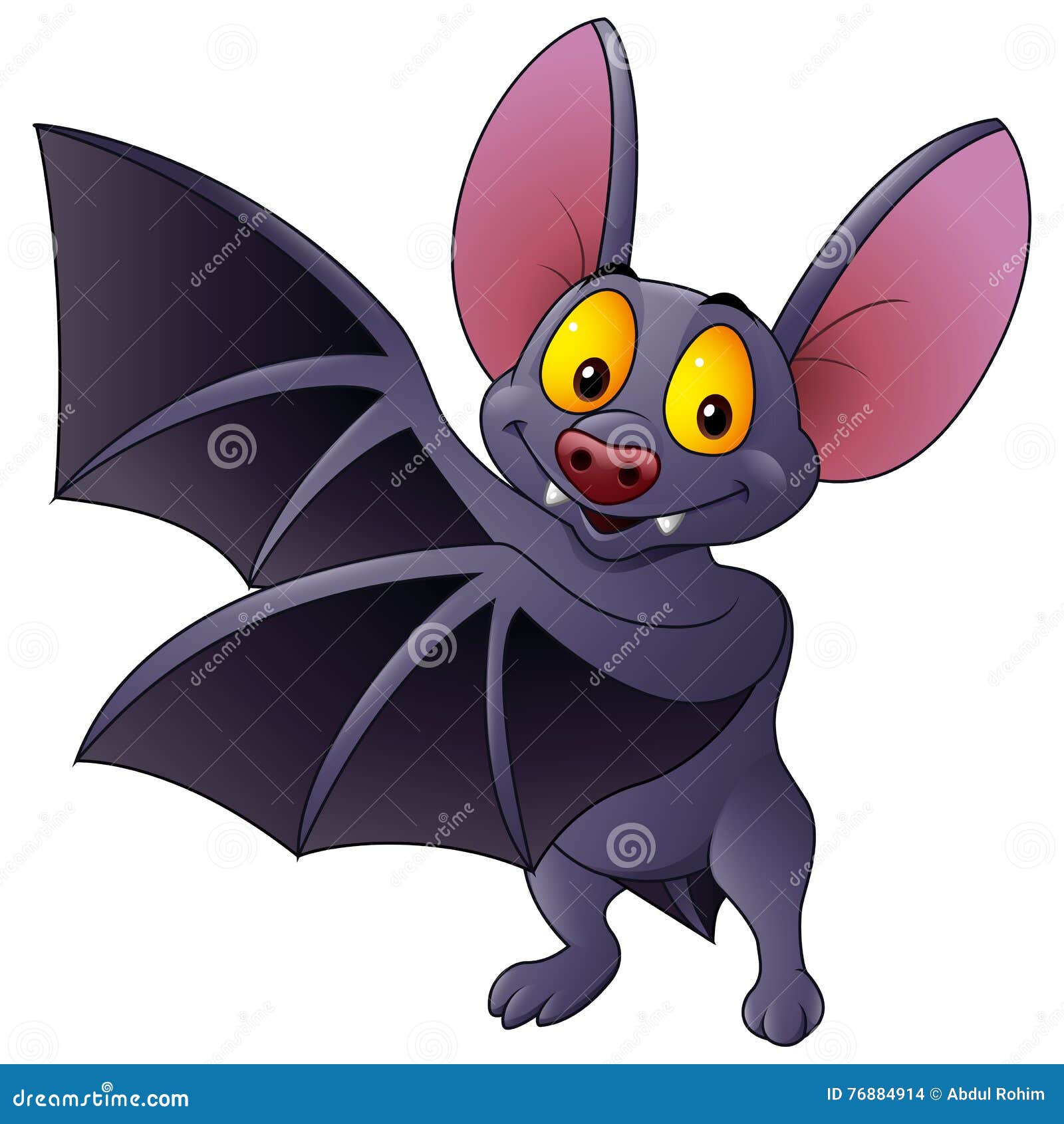 Cartoon bat waving stock vector. Illustration of cute - 76884914