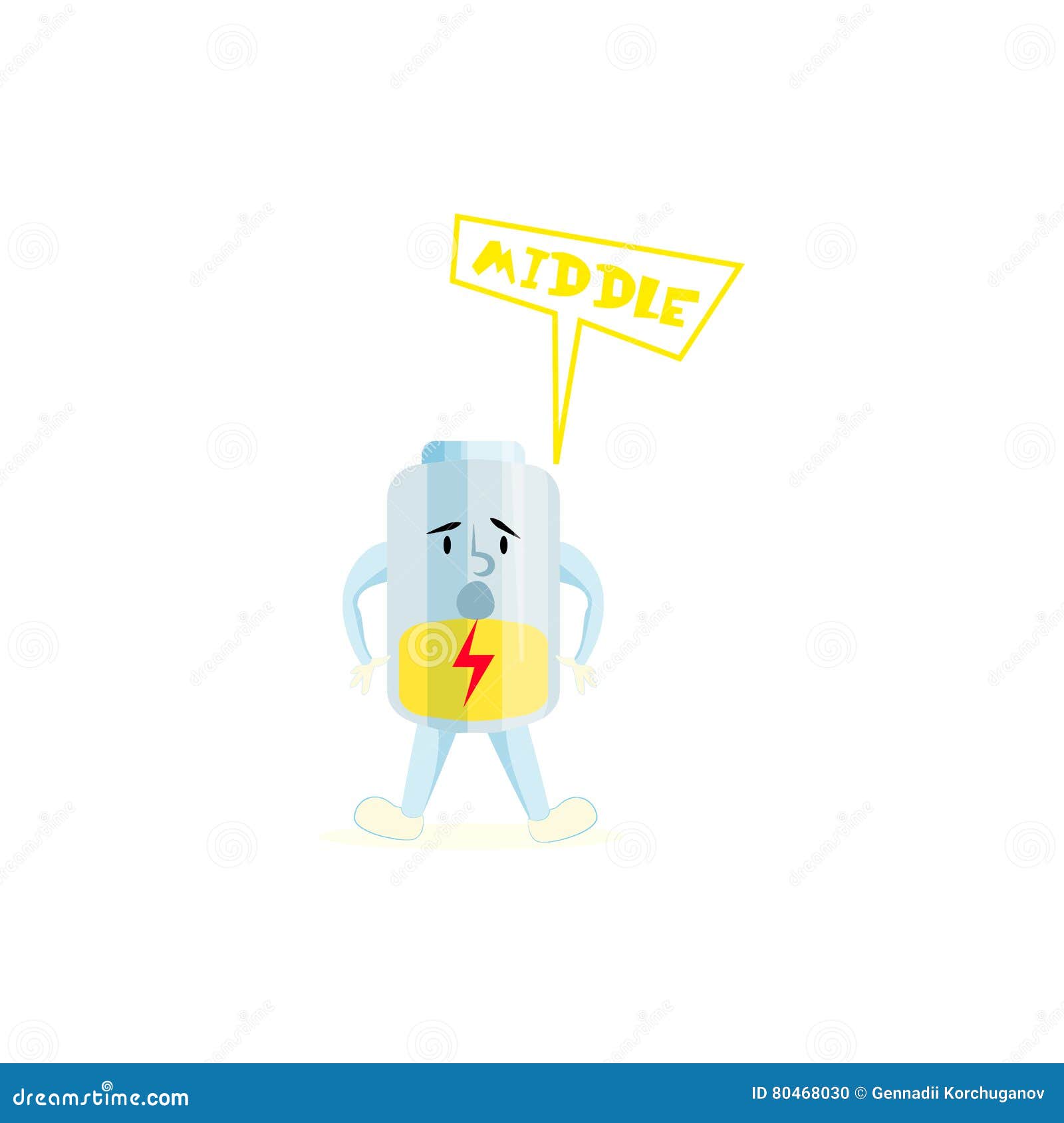 Cartoon battery charge stock vector. Illustration of electronic - 80468030