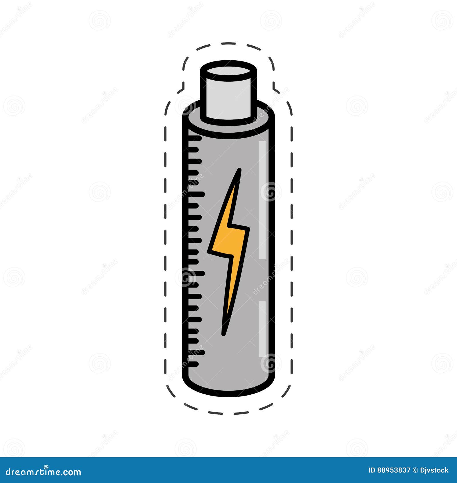 Cartoon Battery Charging Power Image Stock Illustration - Illustration ...