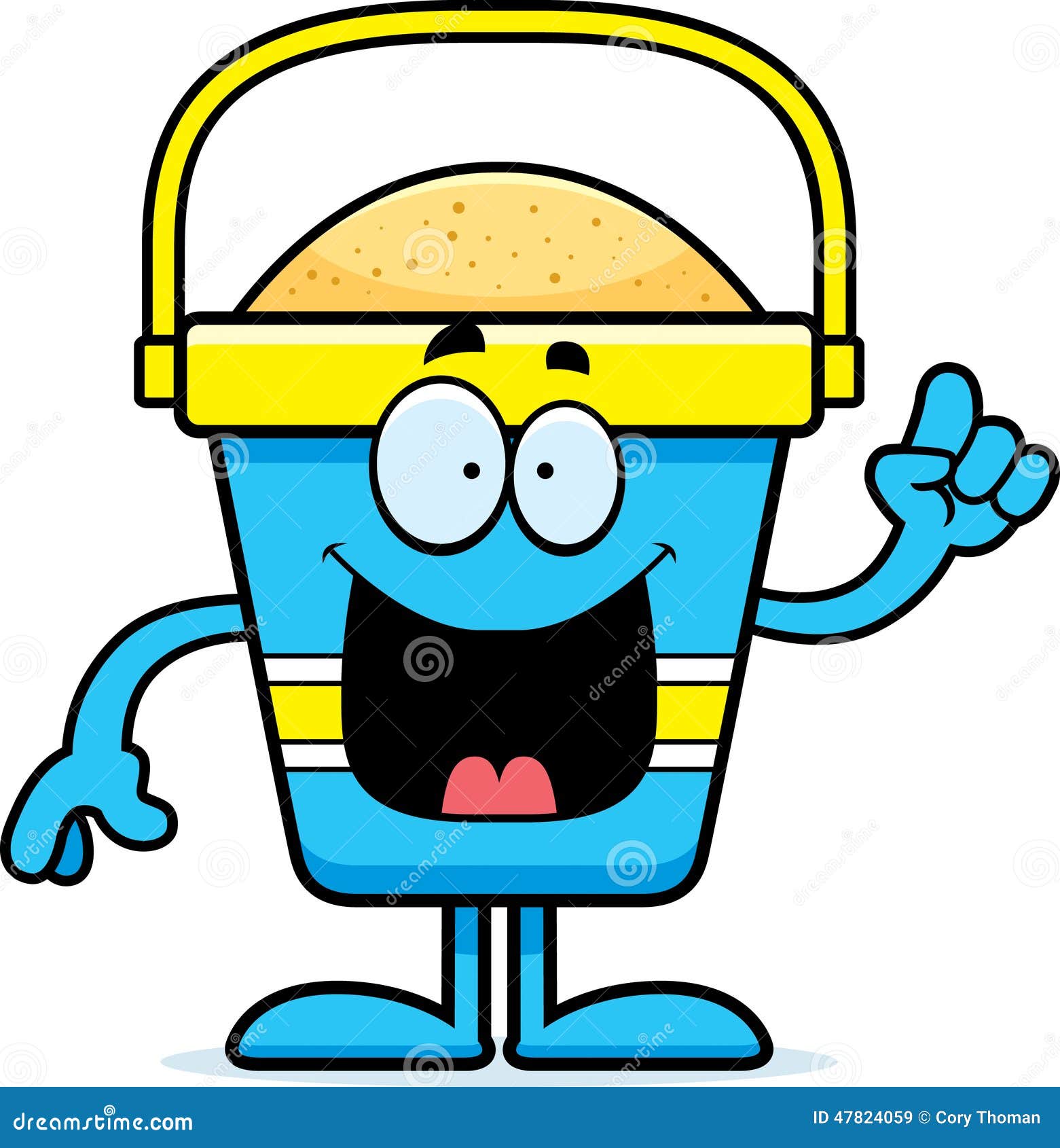 Cartoon Beach Bucket Idea stock vector. Illustration of bucket - 47824059