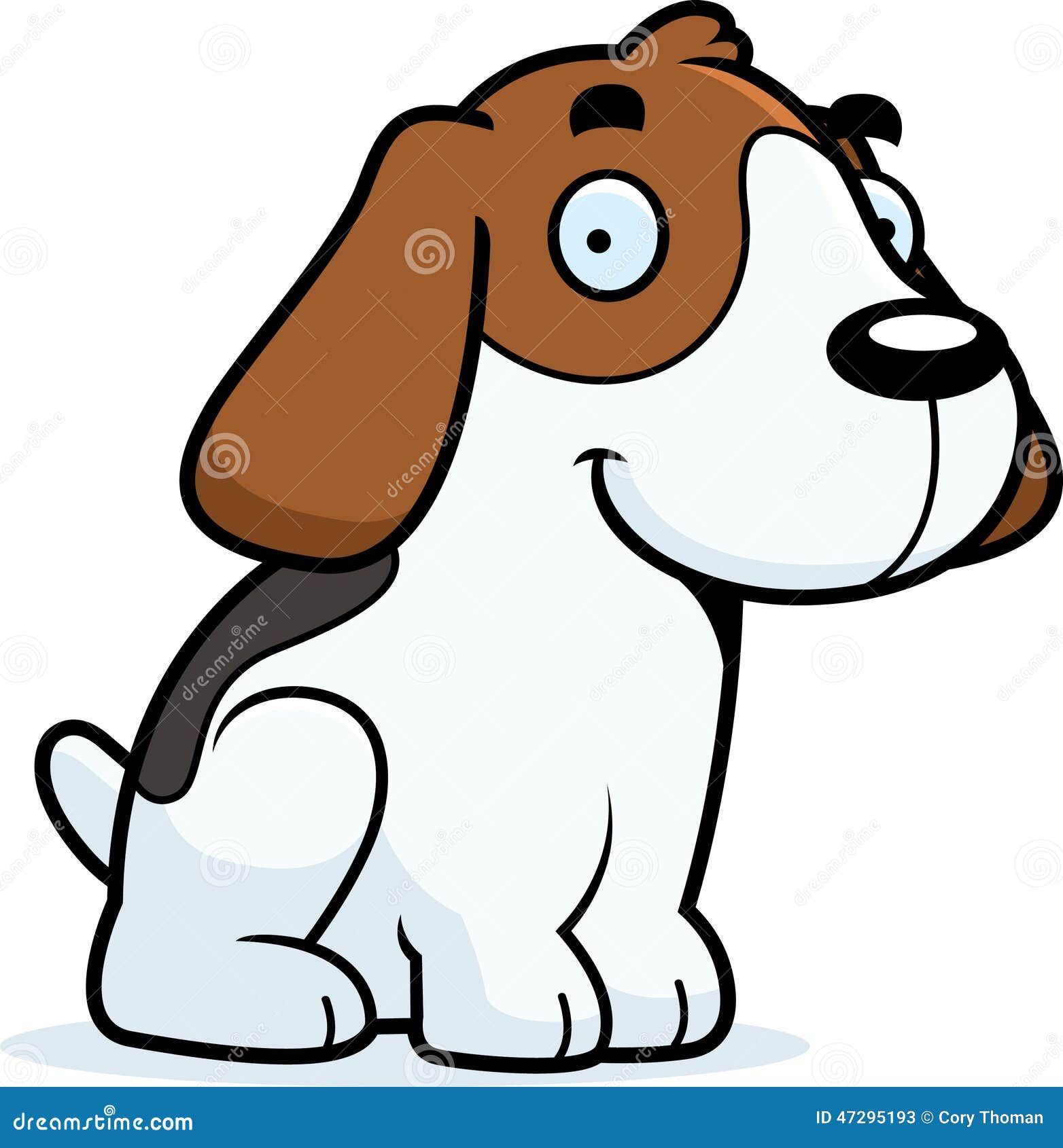 Cartoon Beagle Sitting stock vector. Illustration of beagle - 47295193