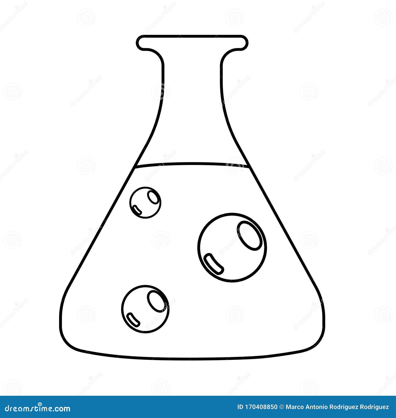 Cartoon Beaker Isolated on White Background Stock Illustration ...