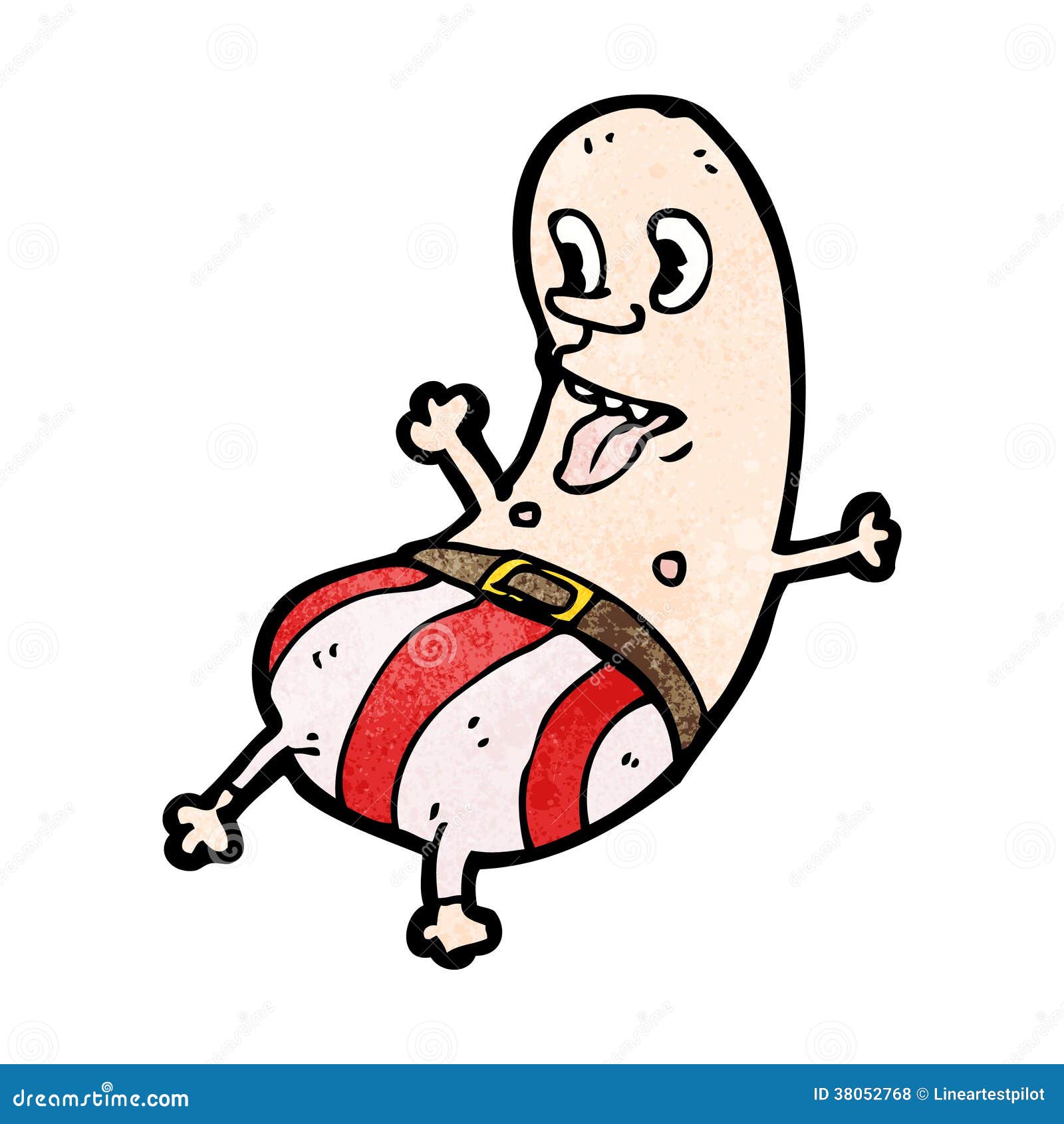 Cartoon String Bean Man