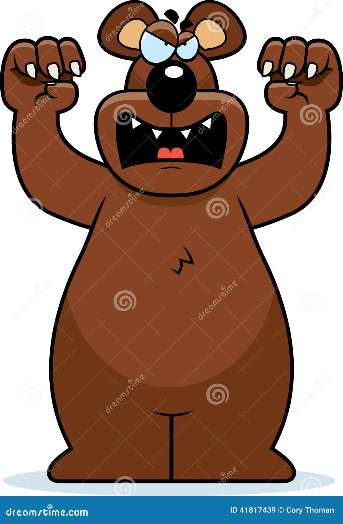 Cartoon Bear Attacking stock vector. Illustration of vector - 41817439