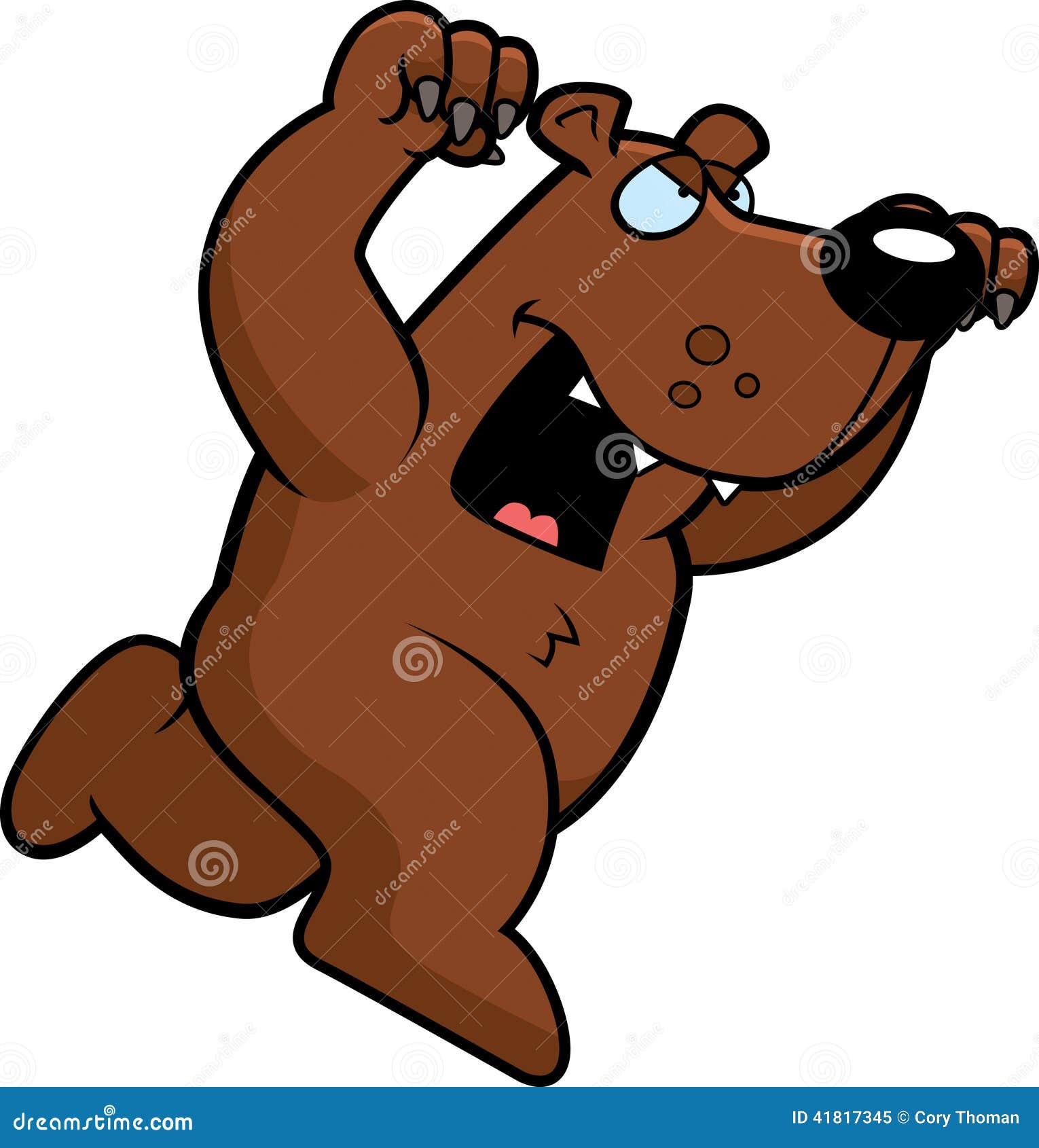 Cartoon Bear Attacking stock vector. Illustration of cartoon - 41817345