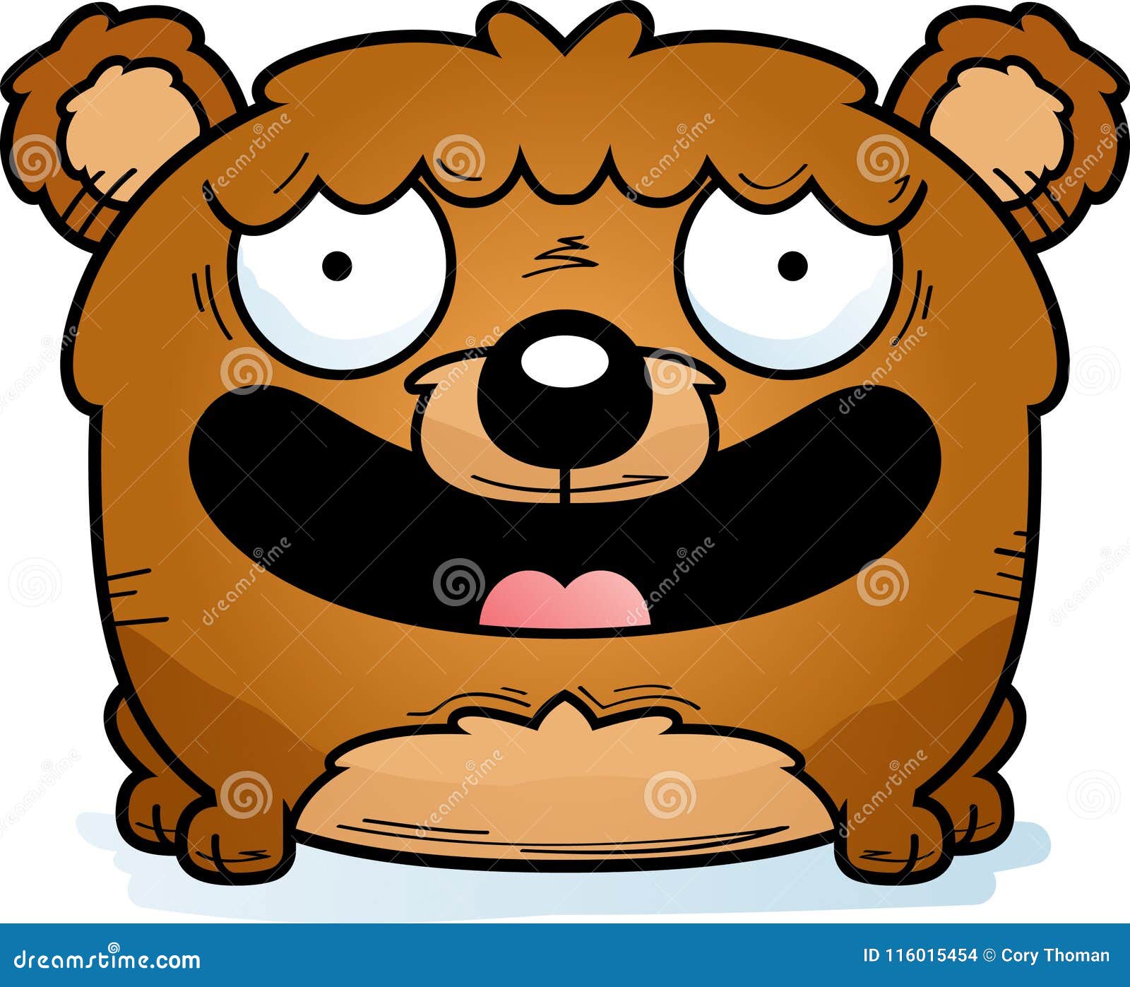 Cartoon Bear Cub Smiling stock vector. Illustration of graphic - 116015454