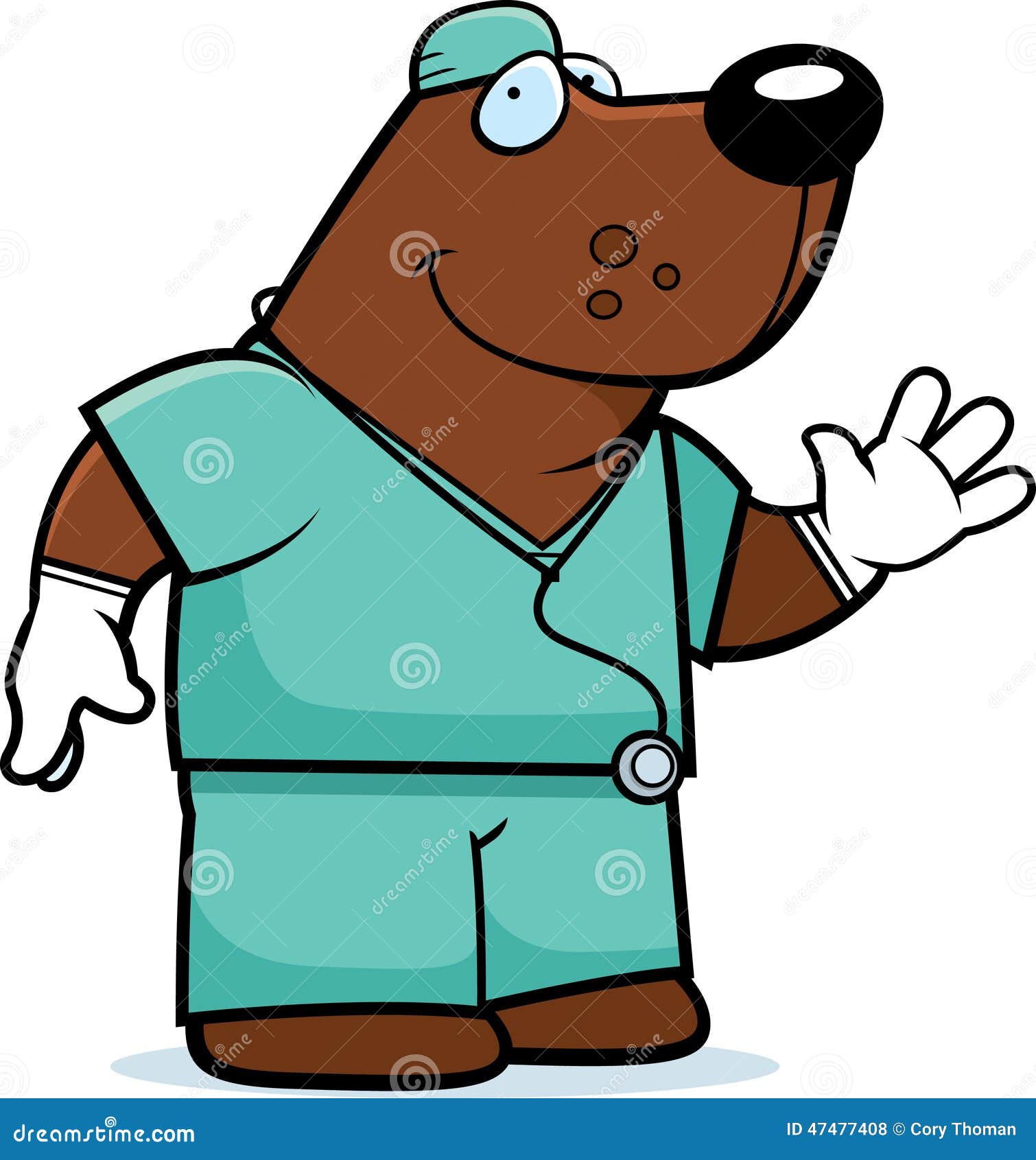 Cartoon Bear Doctor stock vector. Illustration of veterinarian - 47477408