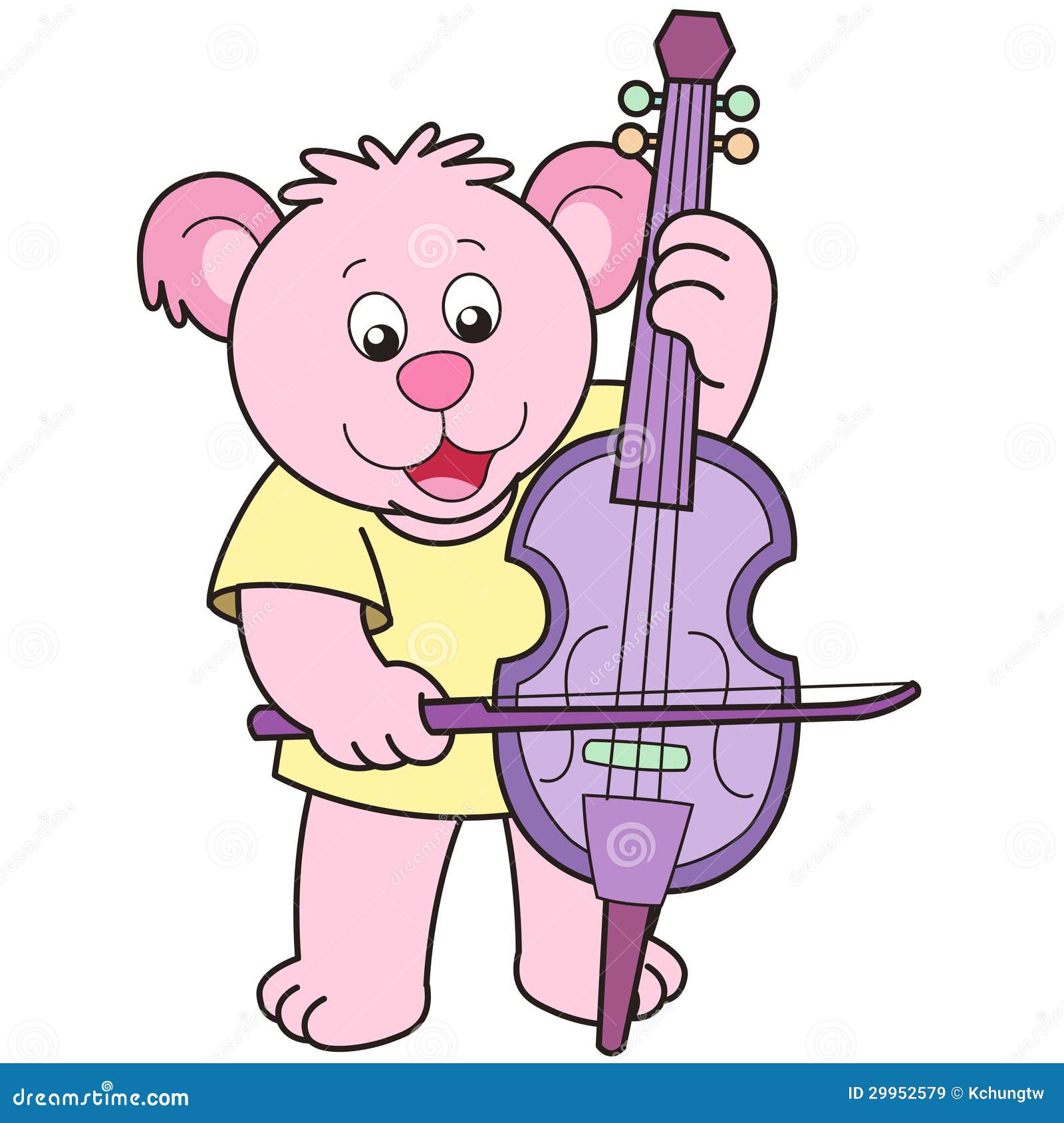 Bear Playing Tuba Coloring Page For Kids Royalty-Free Stock Photography ...